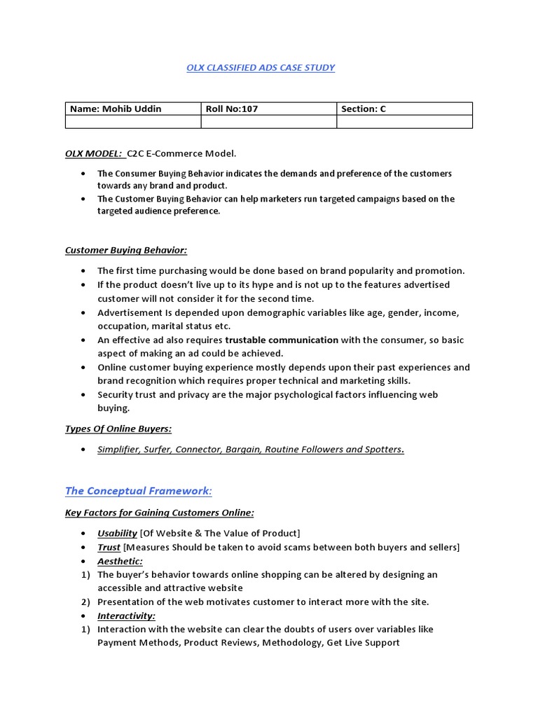 OLX Case Study | Download Free PDF | Marketing | E Commerce