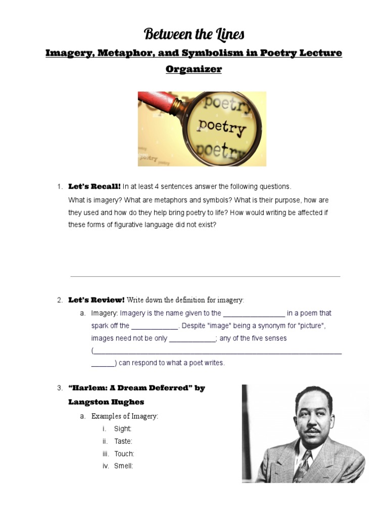 EDSC 304 Poetry Lecture Guided Notes | PDF | Poetry | Metaphor