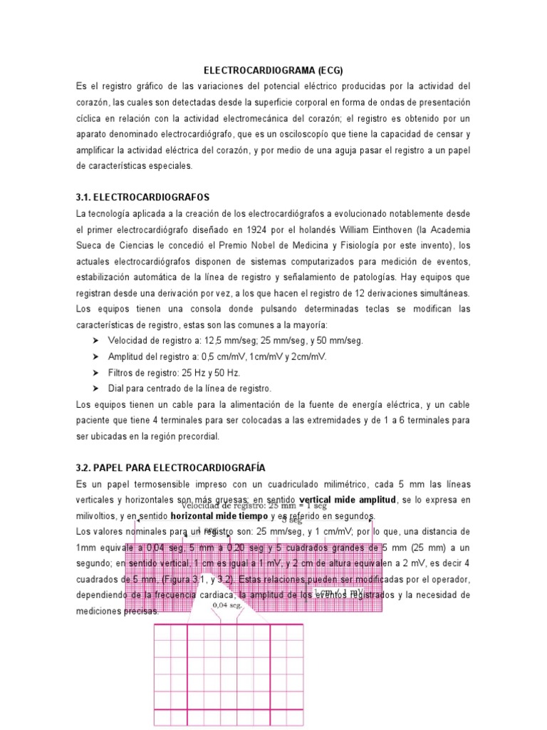 El Electrocardiograma | PDF | Electrocardiografia | Sistema cardiovascular