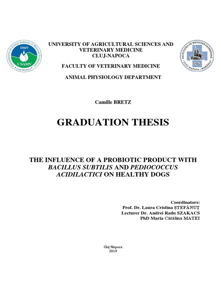 THESIS Camille Bretz | PDF | Probiotic | Gastrointestinal Tract