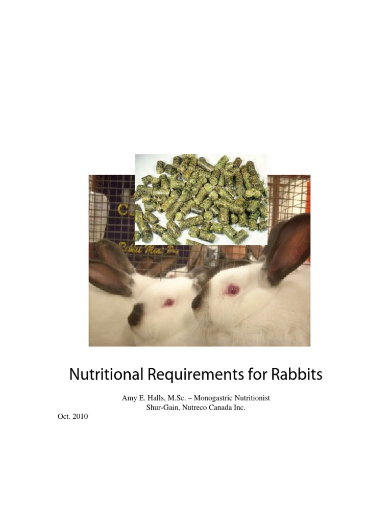 Nutritional Requirements of Rabbits | PDF | Vitamin | Nutrients