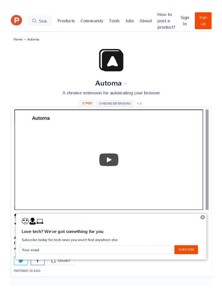 Automa - A Chrome Extension For Automating Your Browser - Product Hunt ...