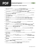 B1 Present Simple and Continuous Exercises | PDF