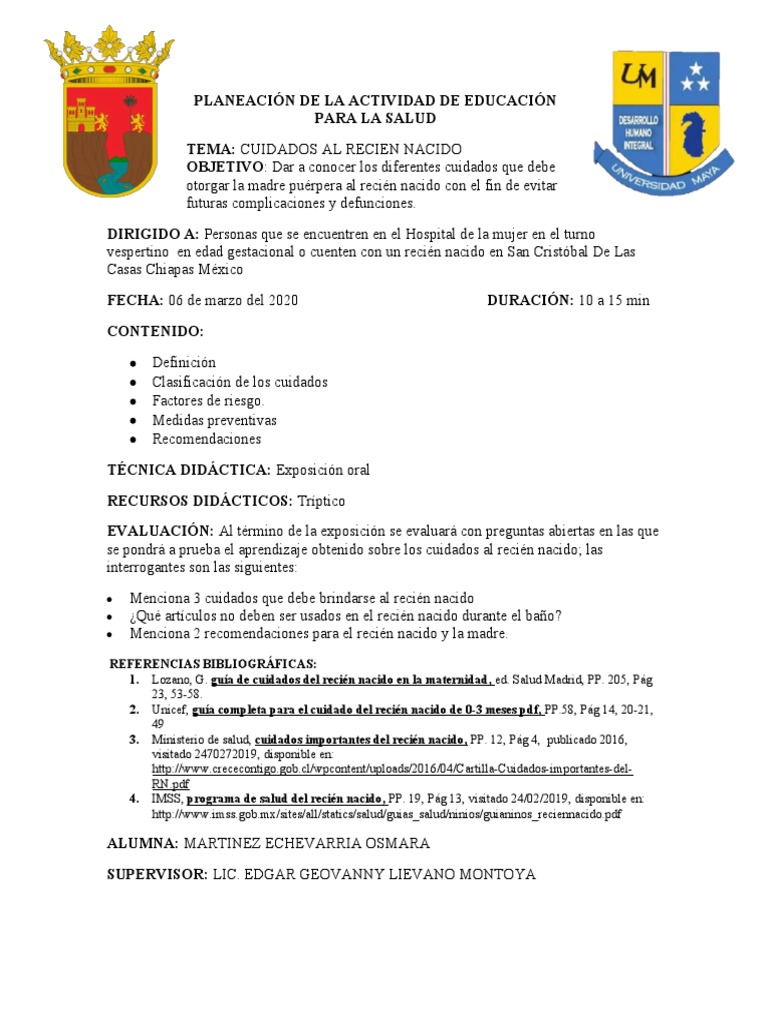 Gui de Charla Cuidados Del RN Osmara | PDF | Termorregulación | Pecho