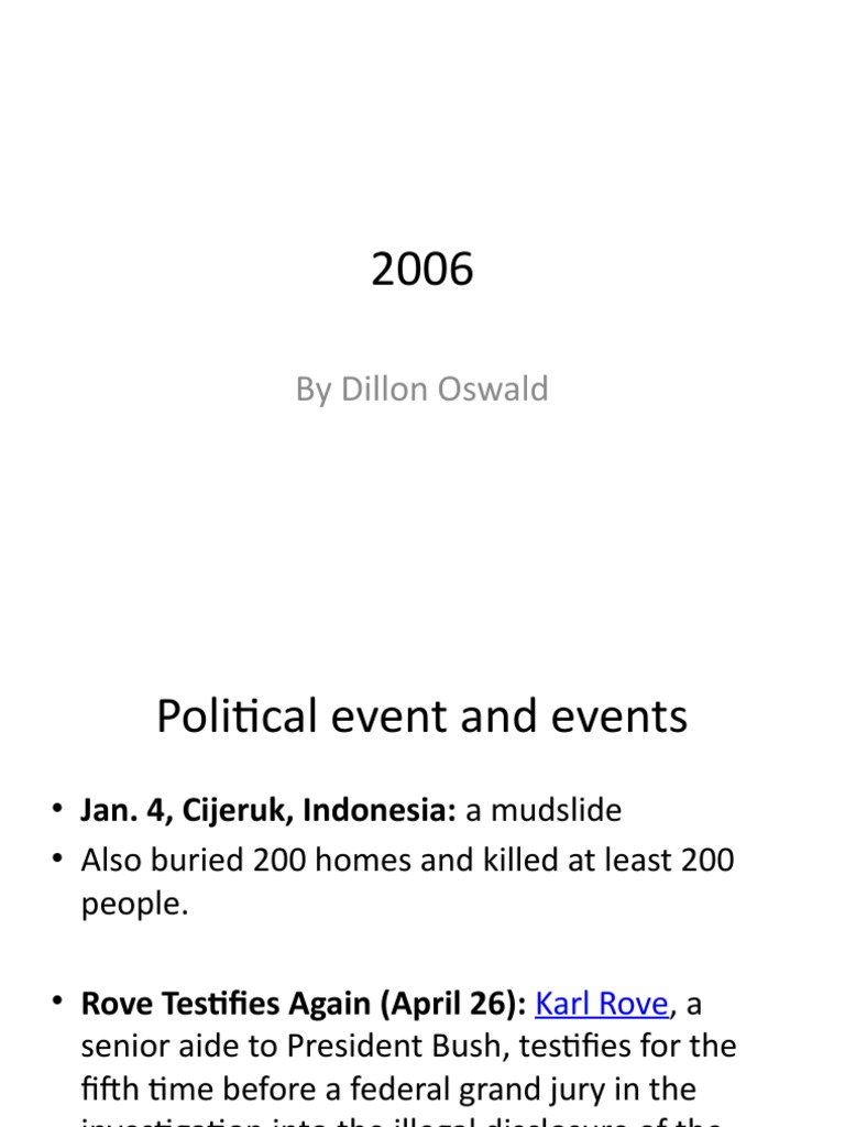 2006 Year in Review: Events & Culture | PDF
