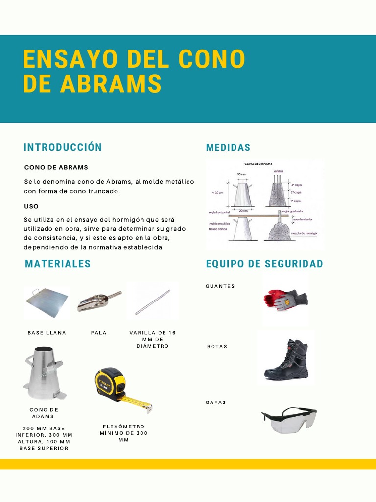 Ensayo del Cono de Abrams | PDF | Hormigón