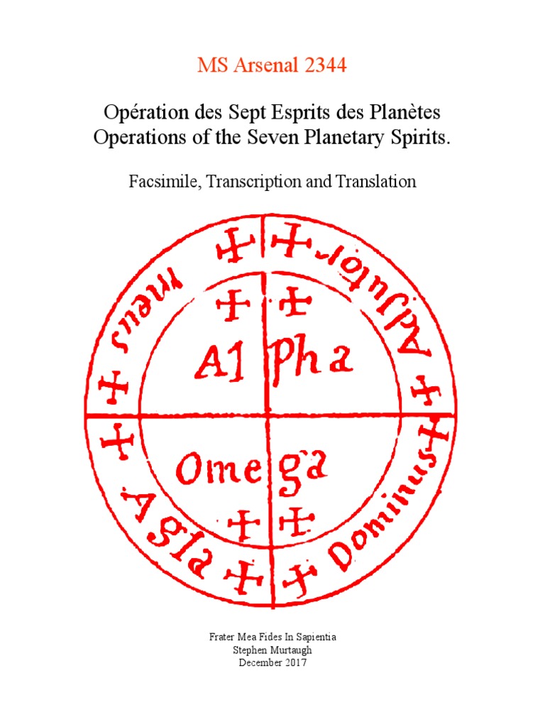 Opérations des Sept Esprits Planétaires | PDF | Objets astronomiques ...