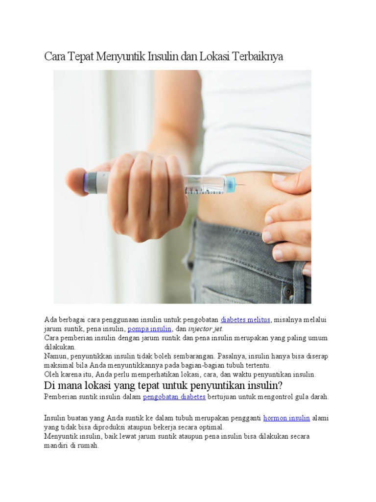 Suntik Insulin | PDF