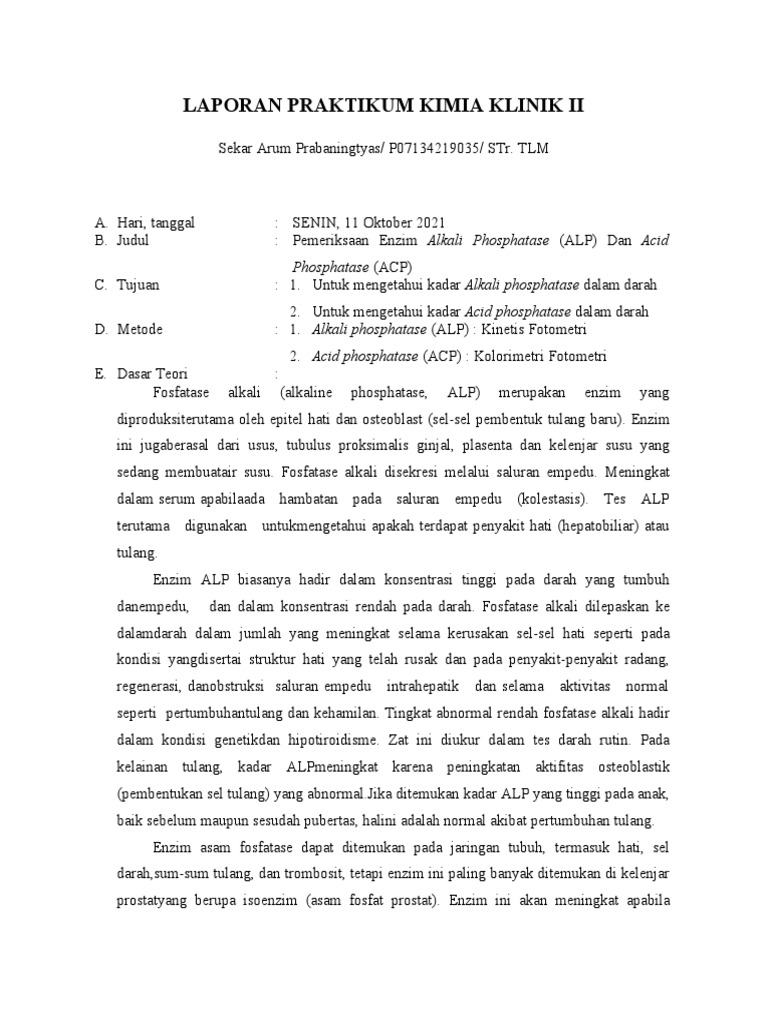 Laporan Praktikum Alp Dan Acp | PDF
