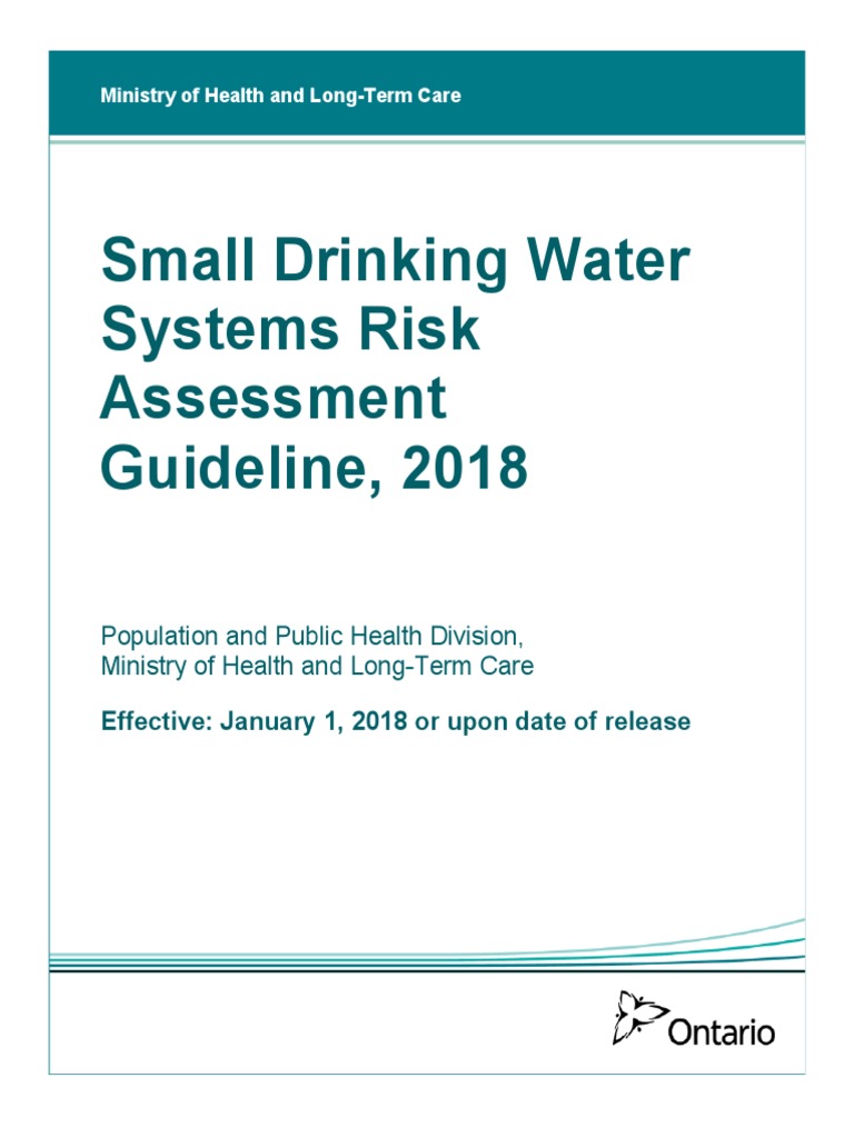 Small Drinking Water Systems Risk Assessment Guideline 2018 en | PDF ...