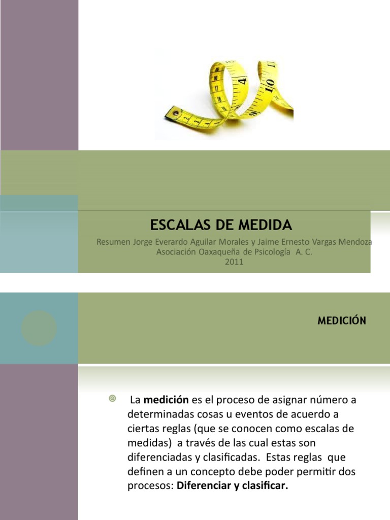 Escalas Medida | PDF | Medida (Matemáticas) | Medición