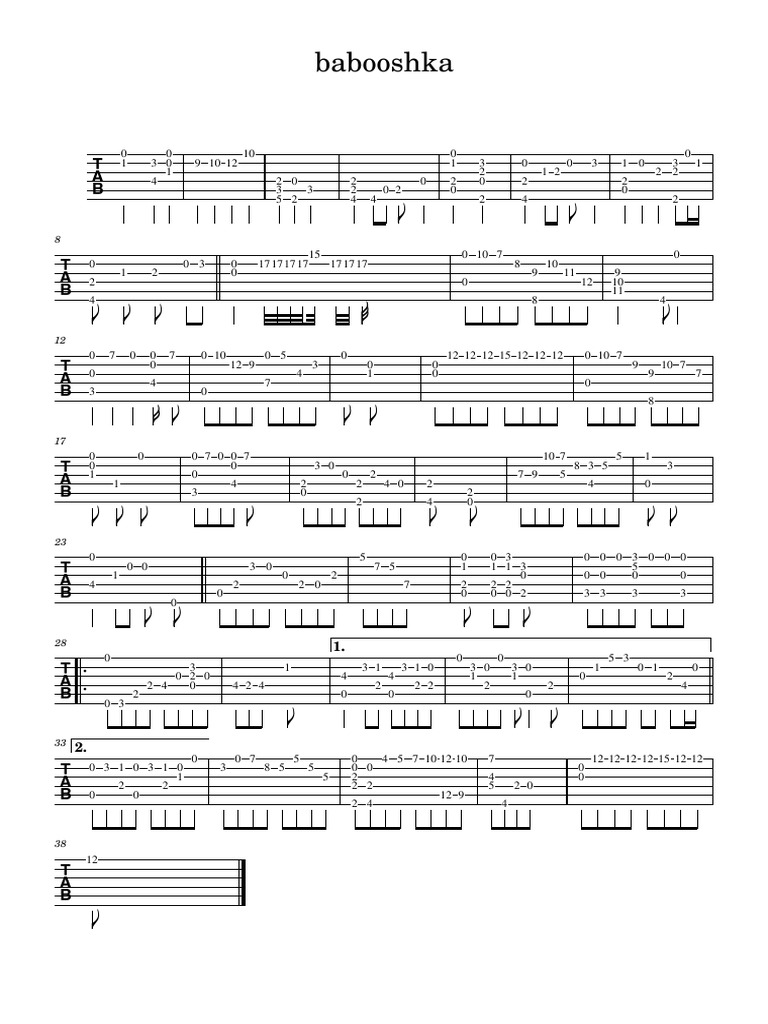 Babooshka Guitarra Tab | PDF