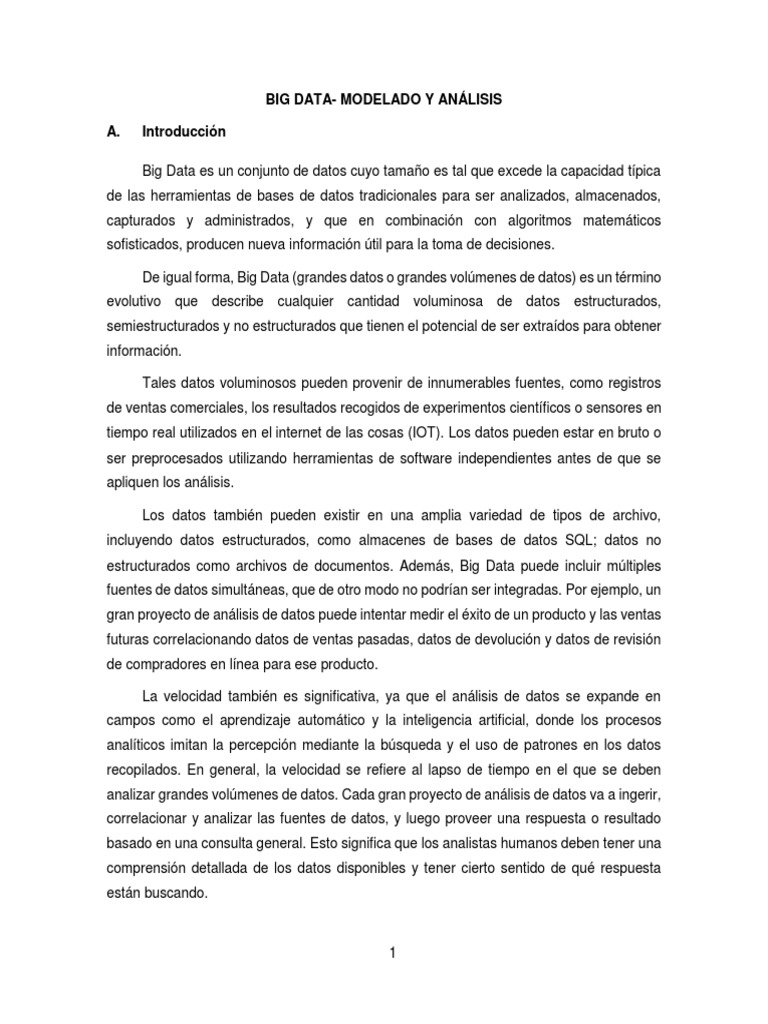 Big Data Modelado y Analisis | PDF | Big Data | Aprendizaje automático