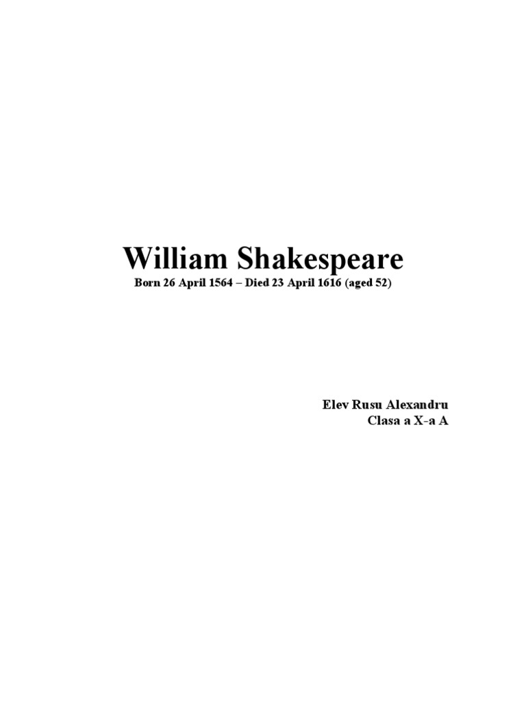 William Shakespeare | Download Free PDF | William Shakespeare | Romeo ...