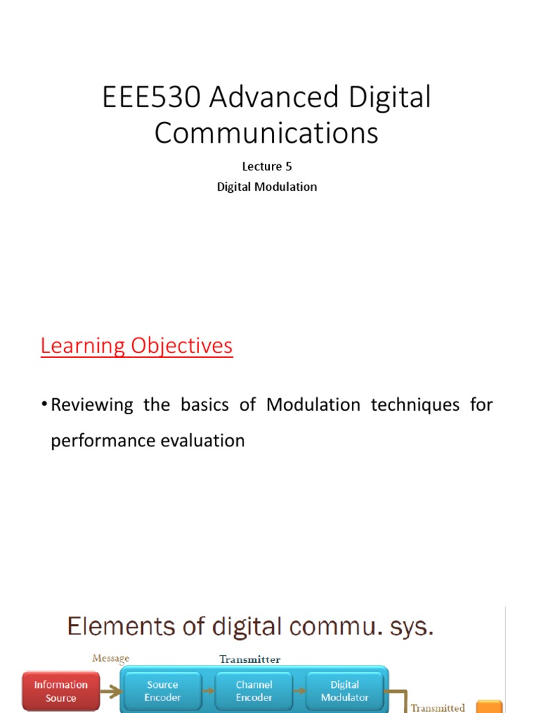 EEE530 Advanced Digital Communications | PDF | Business | Computers