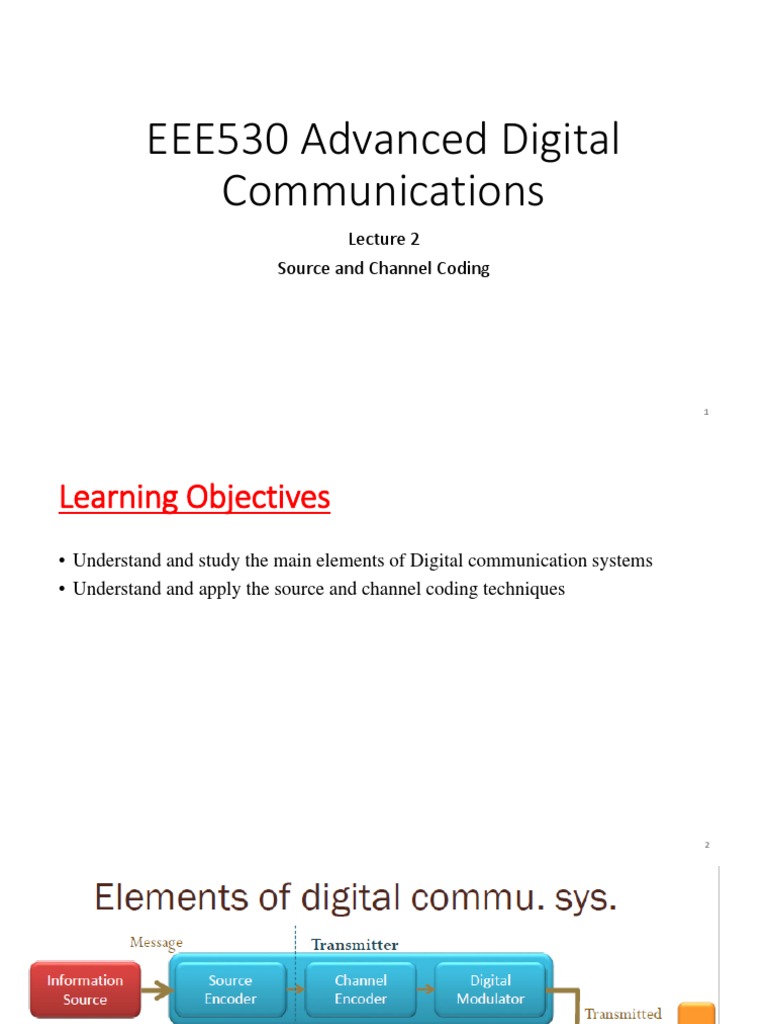 EEE530 Advanced Digital Communications: Source and Channel Coding | PDF | Error Detection And ...