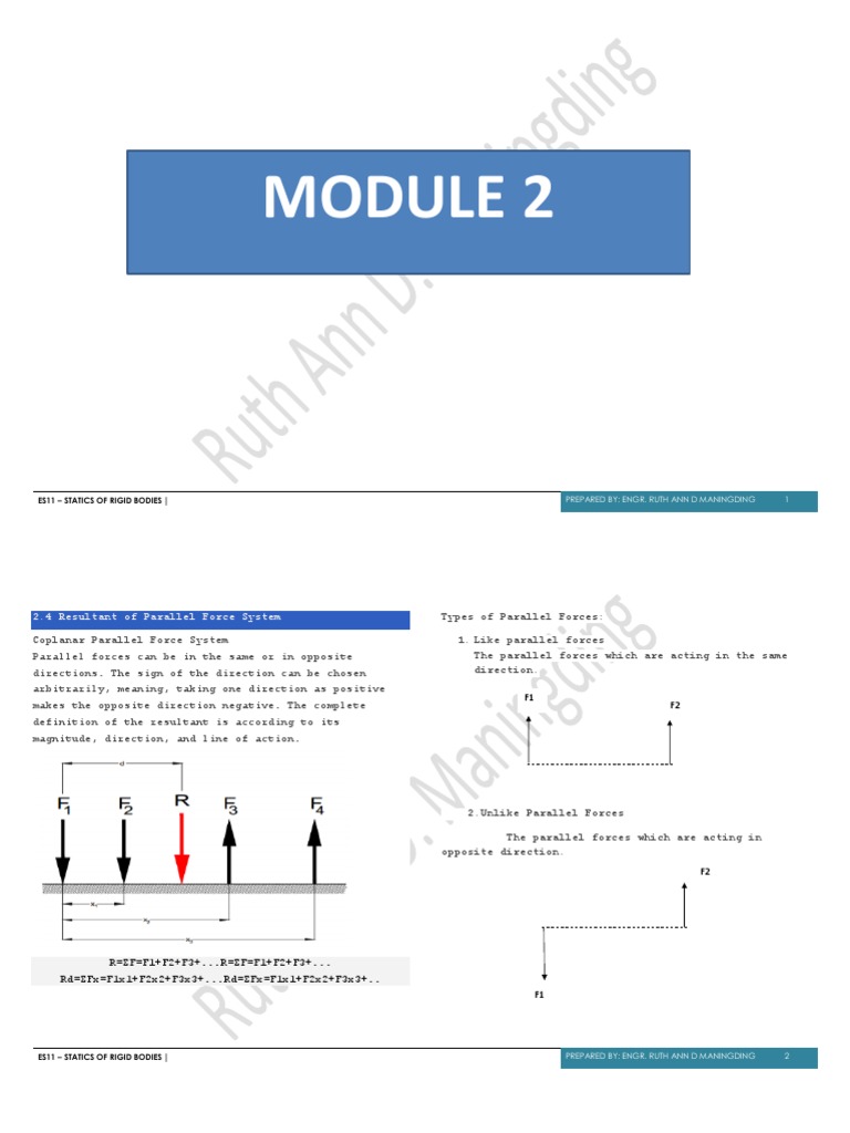 MODULE2.2 Part 2 | PDF | Force | Truss
