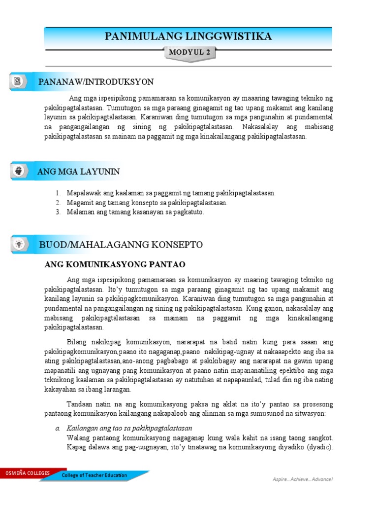 MC Fil 102 Module 2 | PDF