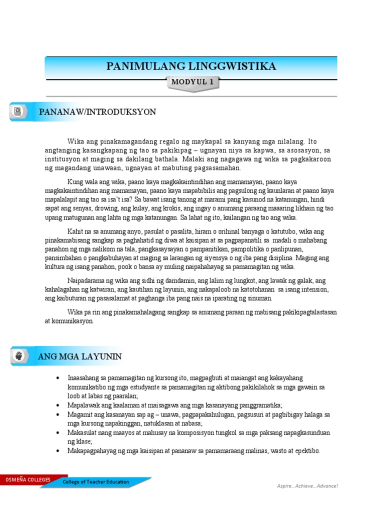 MC Fil 102 Module 1 | PDF