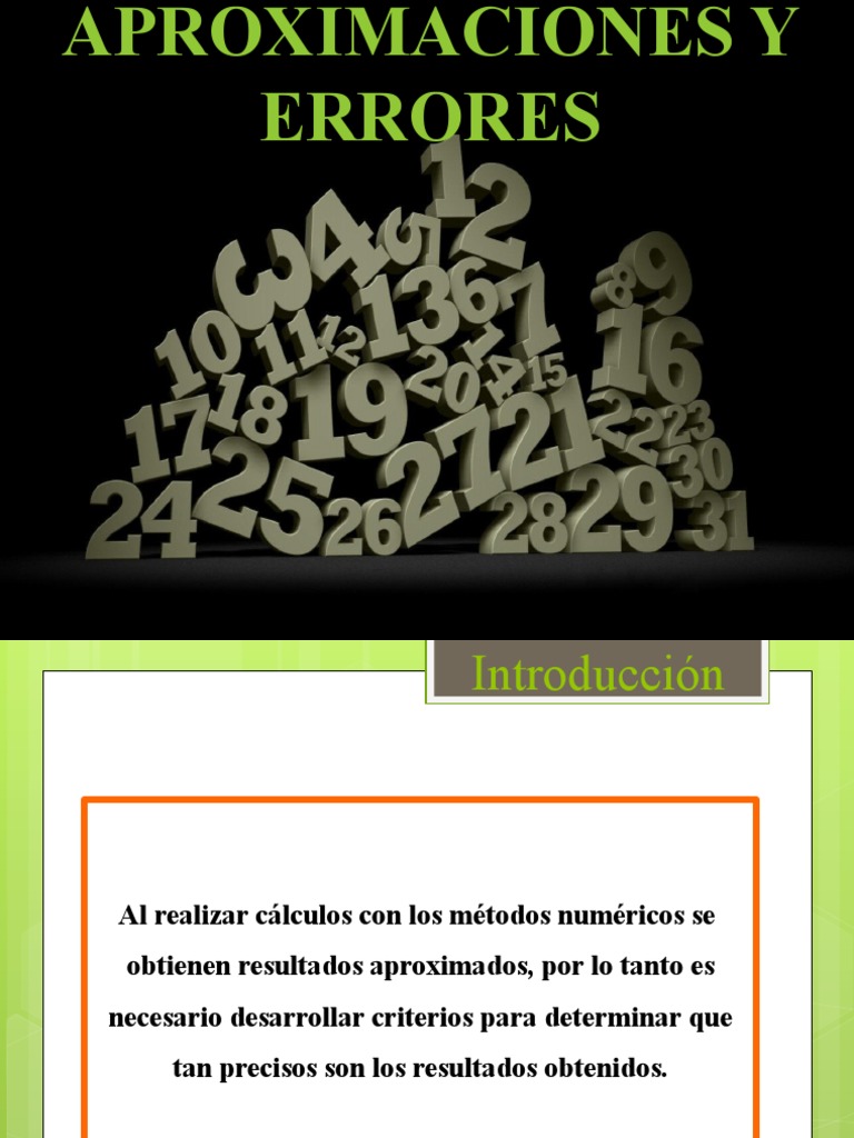 Errores y Aproximaciones en Cálculos Numéricos | PDF | Exactitud y ...