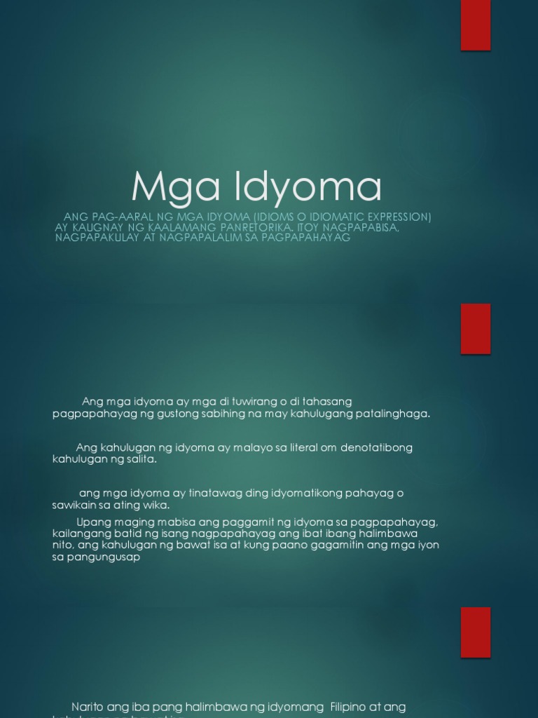 Mga Idyoma | PDF