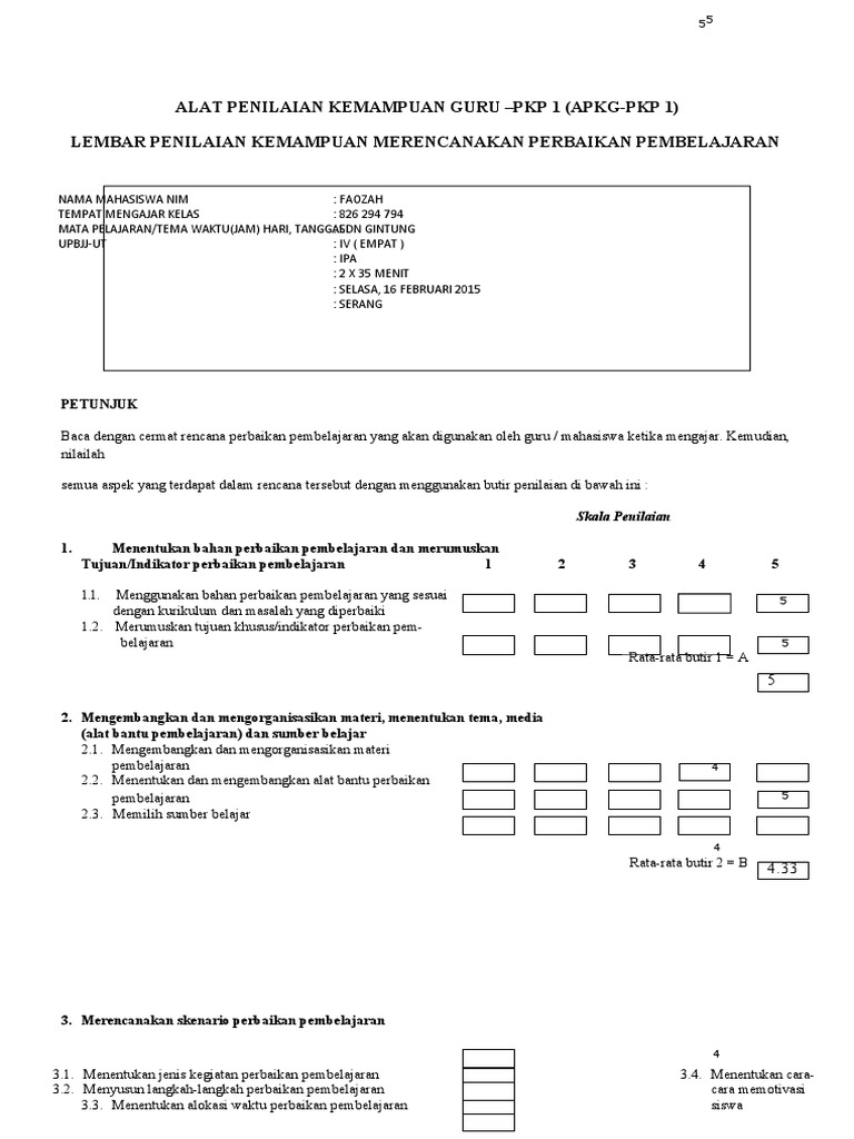 Format Apkg 1 Dan 2 PKP Universitas Terbuka Ut Terbarudoc | PDF
