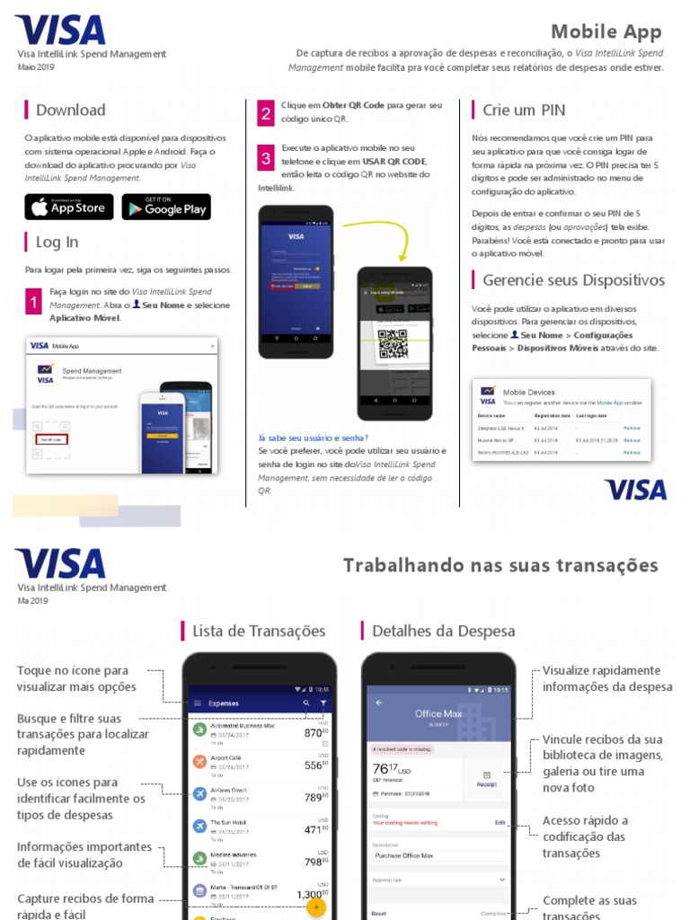 APP Visa IntelliLink Spend Management | PDF | Aplicativo para celular ...