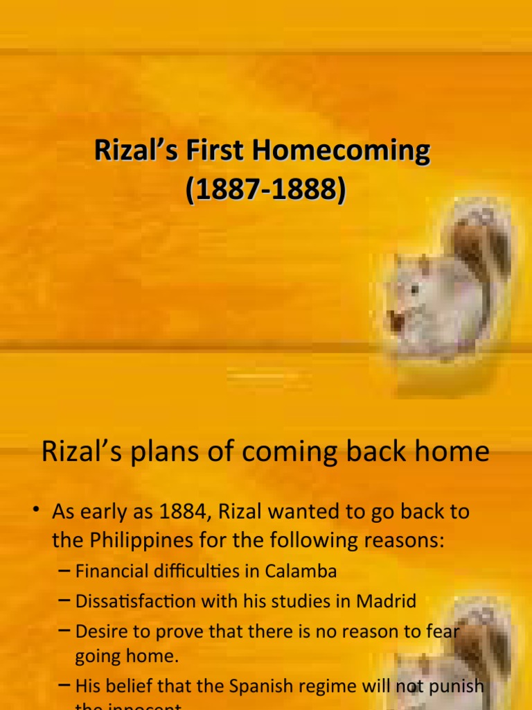 Rizal's First Homecoming (1887-1888) | PDF | Philippines