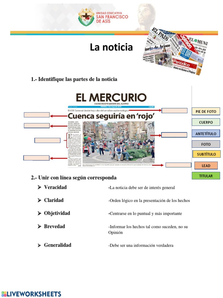 Estructura y partes de la noticia | PDF