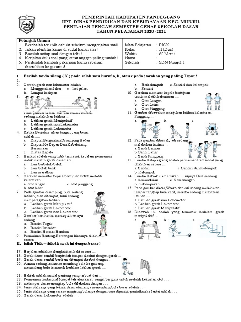 Soal PAS PJOK Kelas 2 | PDF