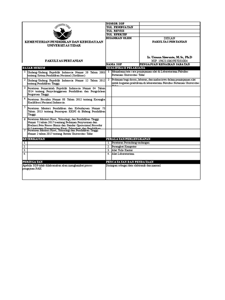 SOP Alat 1 | PDF