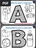 Abecedario Infantil para Colorear | PDF | Artes del Lenguaje y ...