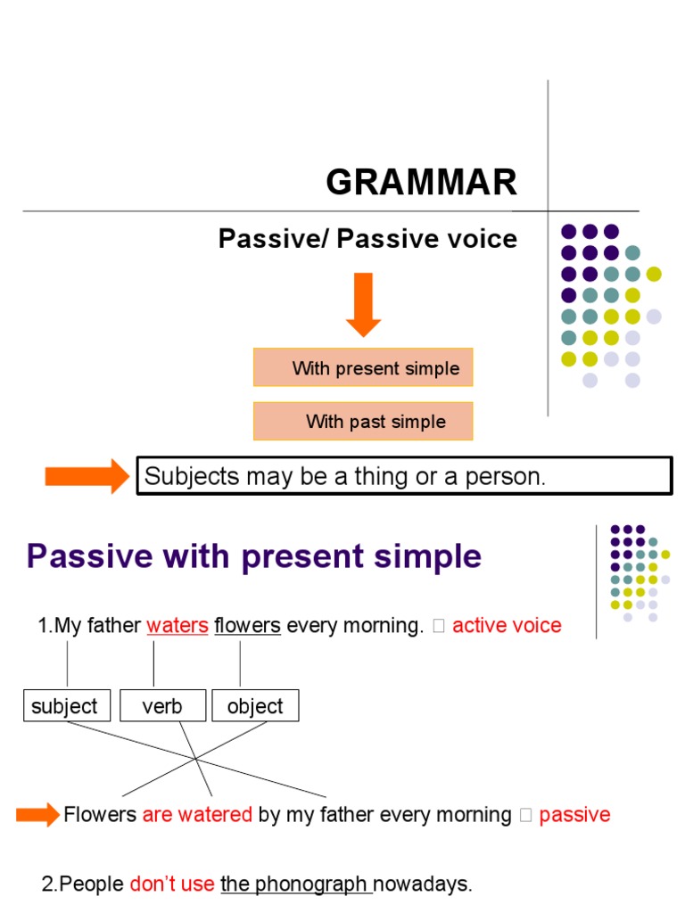 Understanding Passive Voice in Grammar | PDF