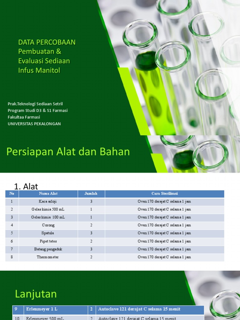 EVALUASI SEDIAAN INFUS MANITOL | PDF