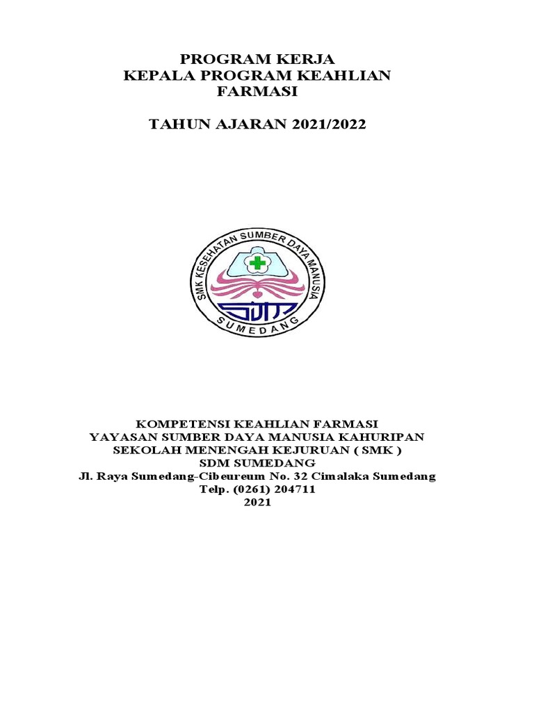 Proker Kaprodi Farmasi | PDF