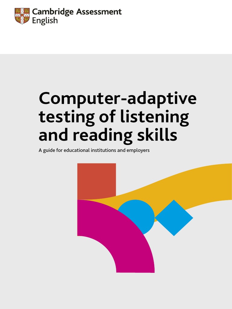 Computer Adaptive Testing of Listening and Reading Skills | PDF ...
