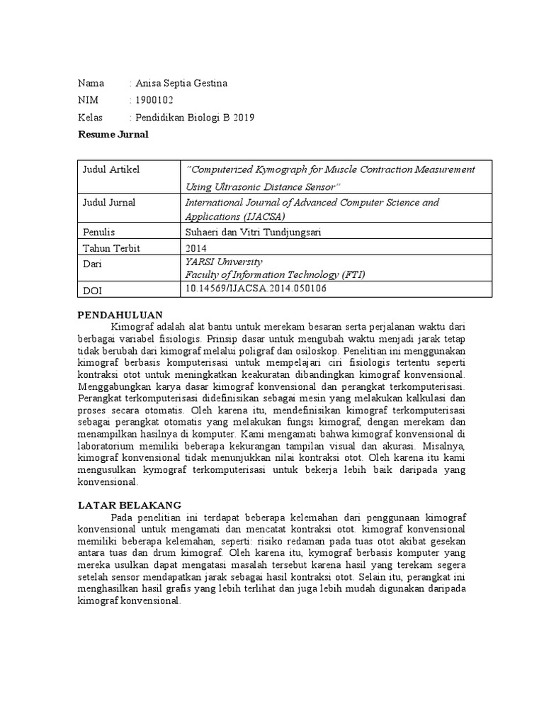 Anisa Septia Gestina - 1900102 - B'19 - Resume Jurnal | PDF