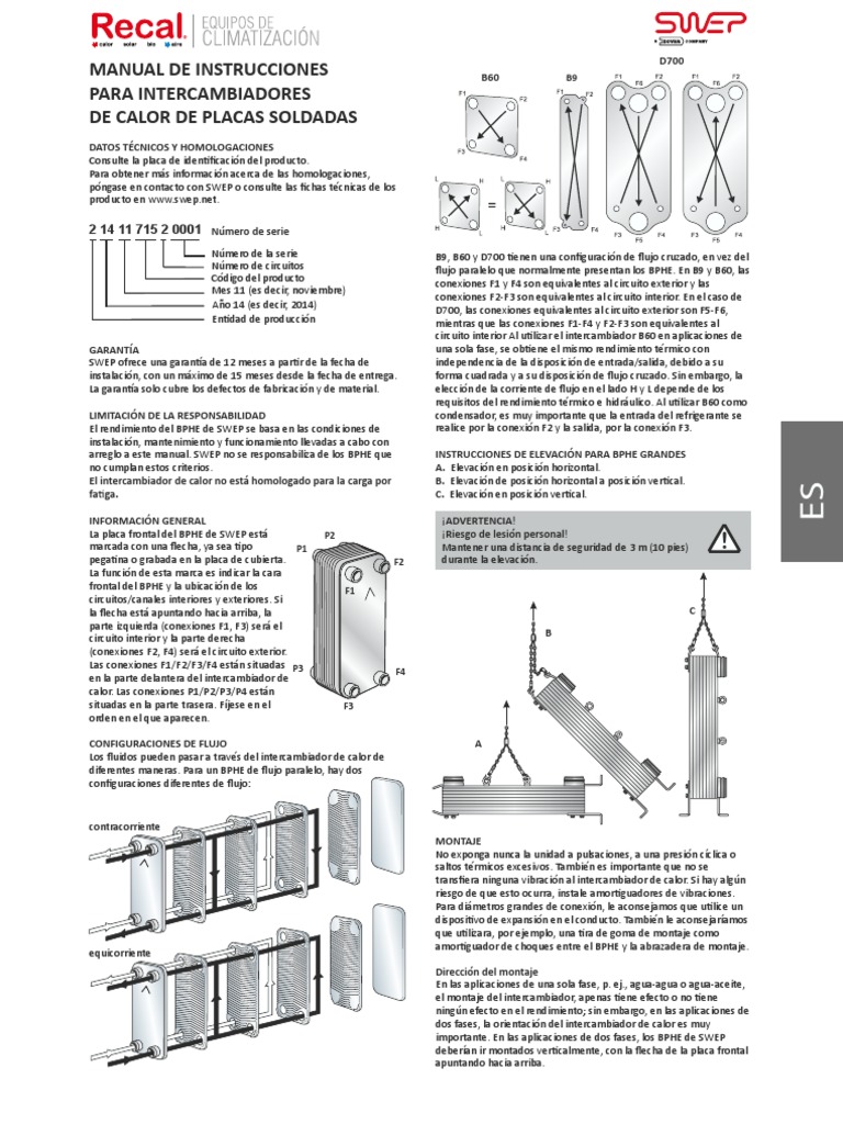 Manual Instalacion Swep 1 | PDF | Construcción | Soldadura