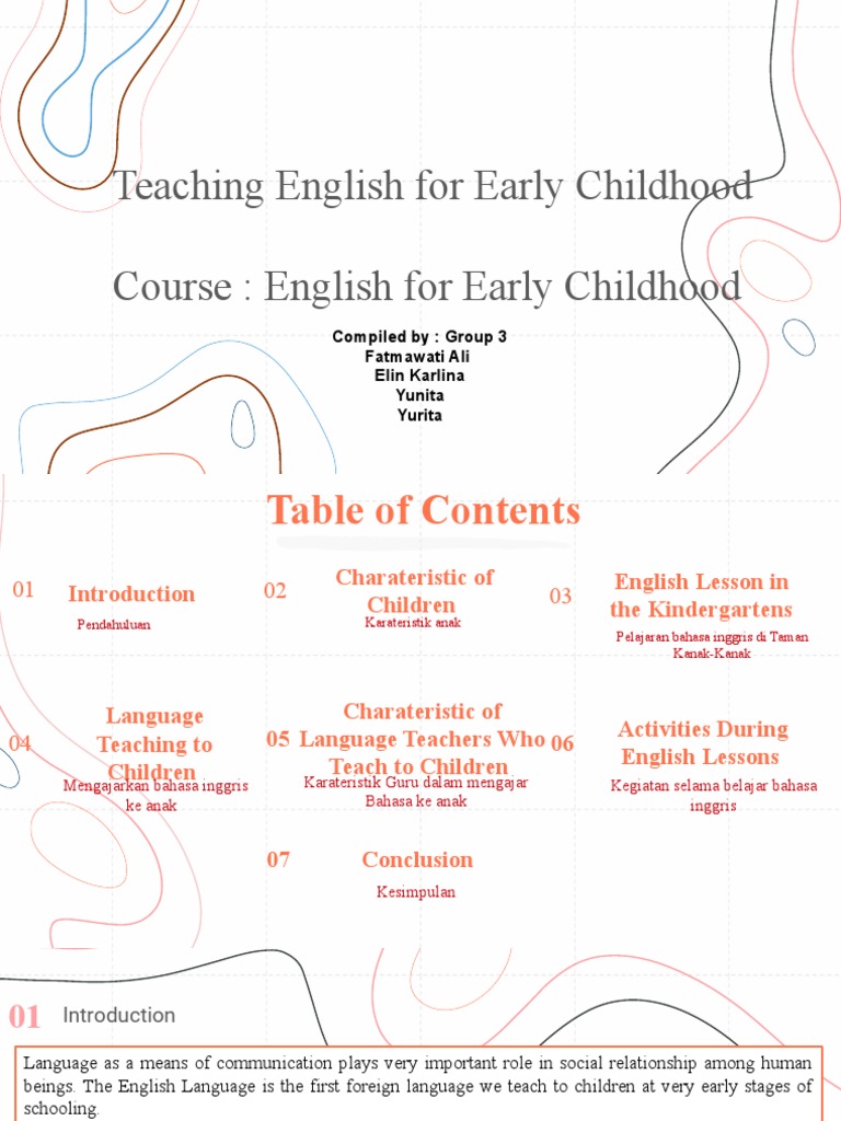 Teaching English For Early Childhood | PDF