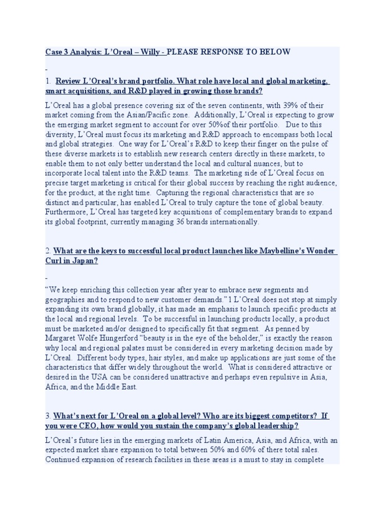 Case 3 Analysis | Download Free PDF | Marketing | Brand