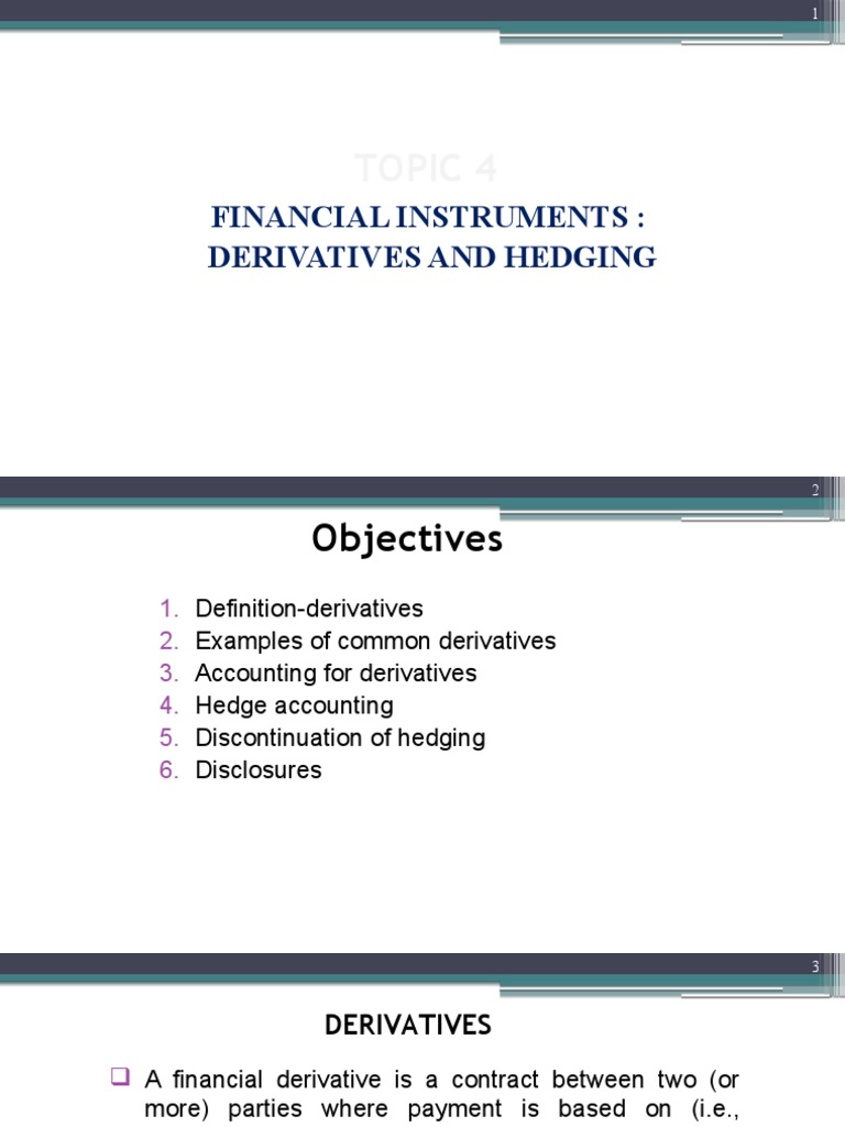 Topic 4 - Accounting For Derivative Instruments - A211 | PDF | Option ...