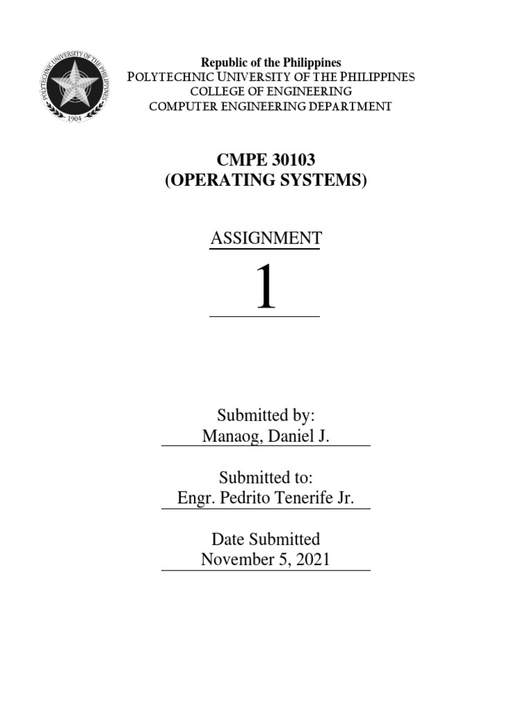 MANAOG Assignment 1 | PDF | Operating System | Kernel (Operating System)