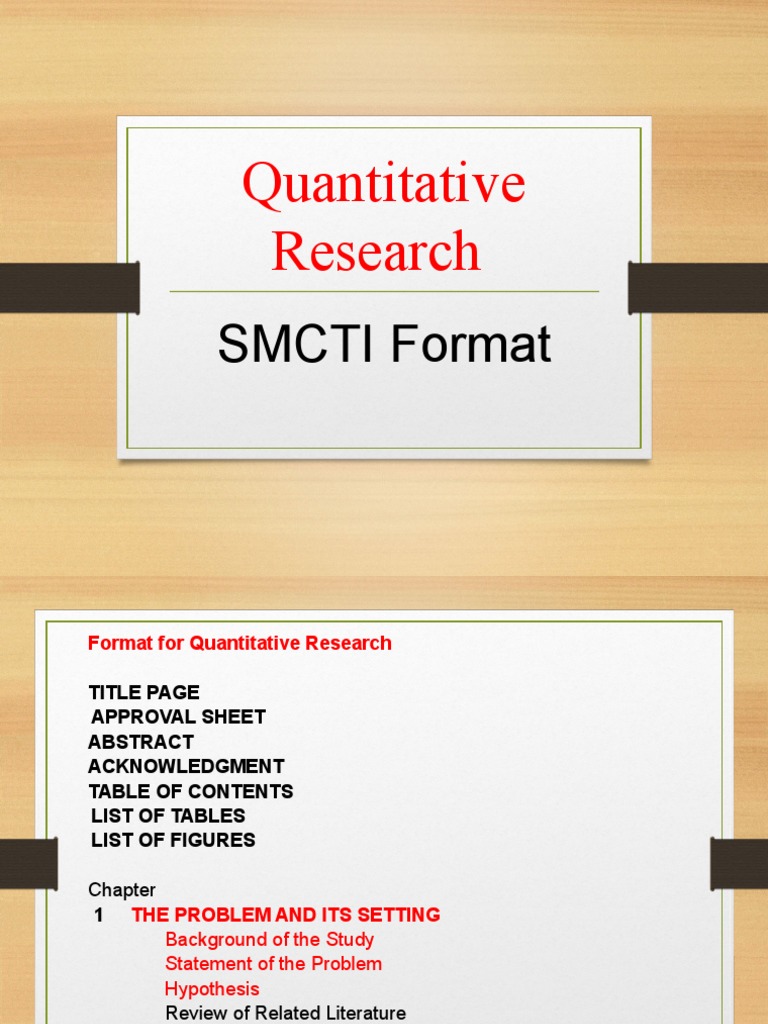 Quanti Research Format - Graduate School | PDF | Statistics | Experiment