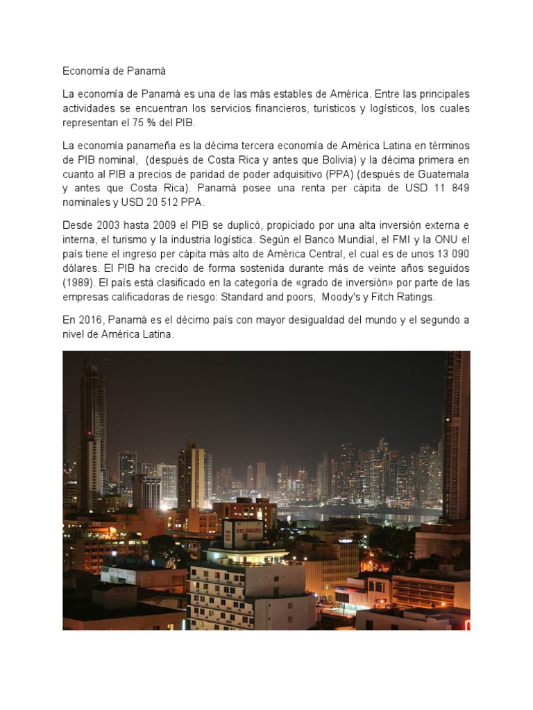 Economía de Panamá | PDF