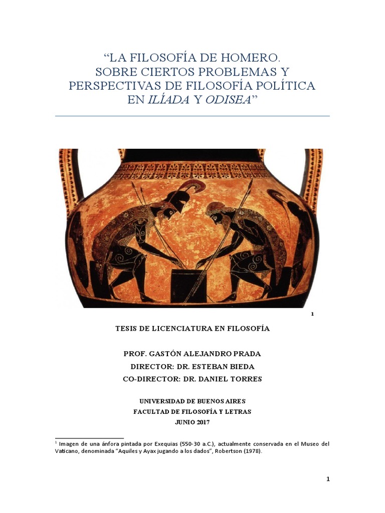 La Filosofía de Homero | PDF | Aristóteles | Homero