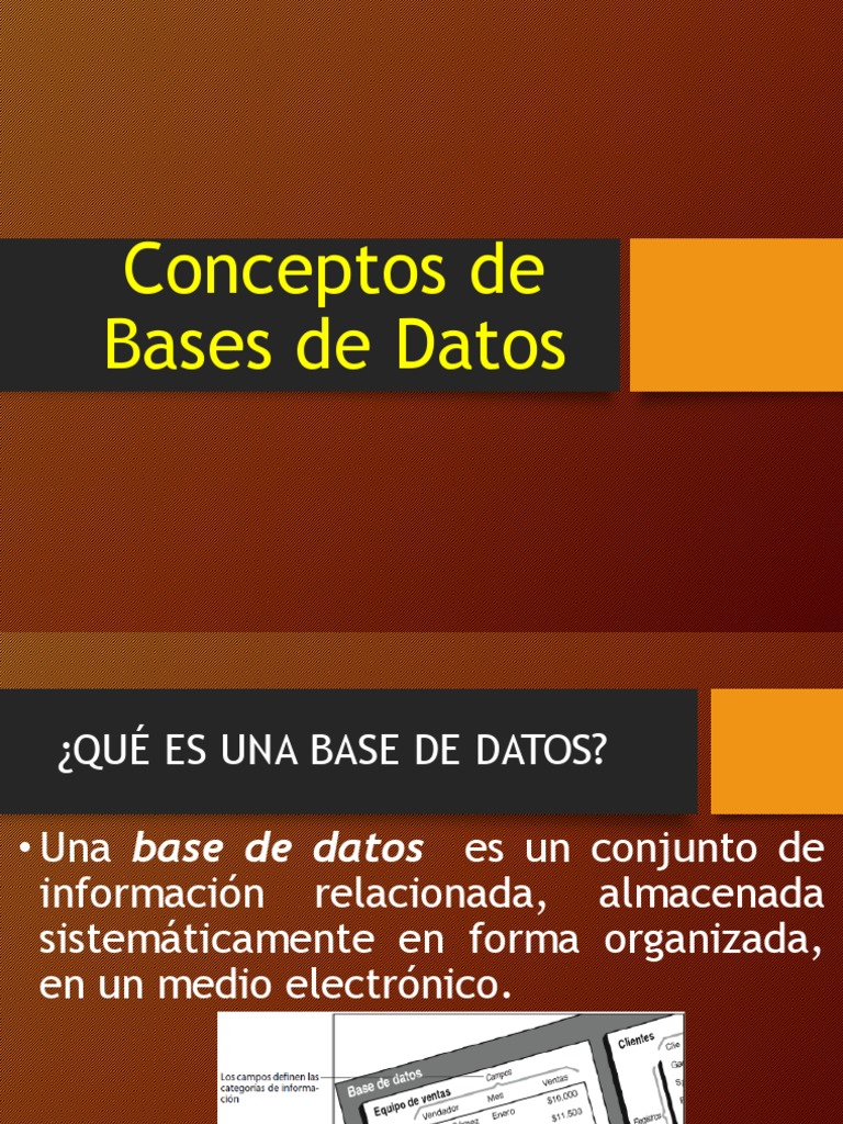 Conceptos de Bases de Datos | PDF | Bases de datos | Base de datos ...