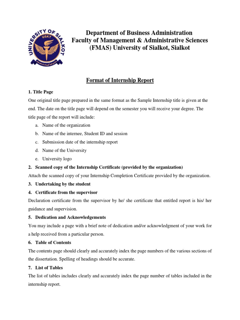 Updated Internship Report Format | PDF | Internship | Job Hunting