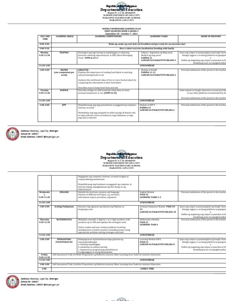 WHLP Quarter 1 Week 4 Mam Leizel | PDF | Computing | Communication