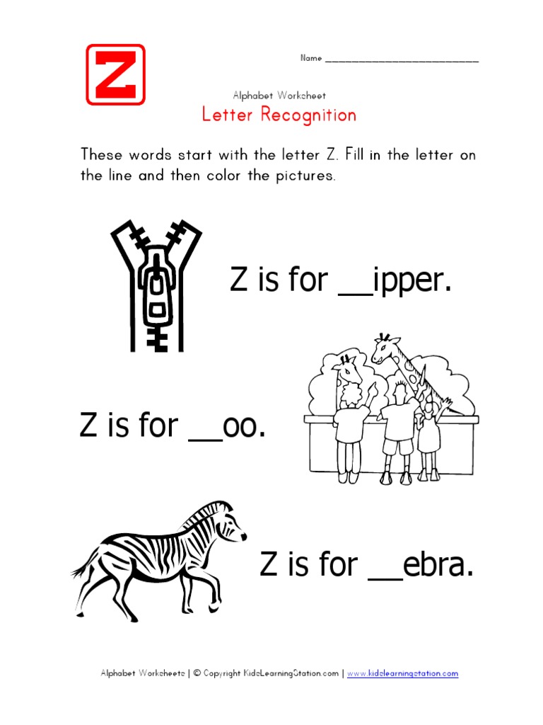 Words Letter Z | PDF