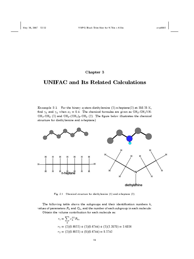UNIFAC Example | PDF